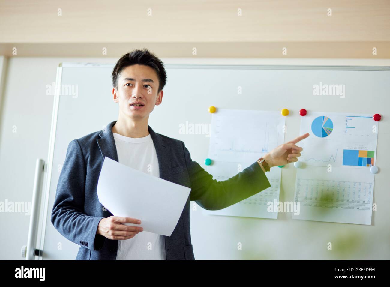 Young Japanese businesspeople making a presentation Stock Photo - Alamy
