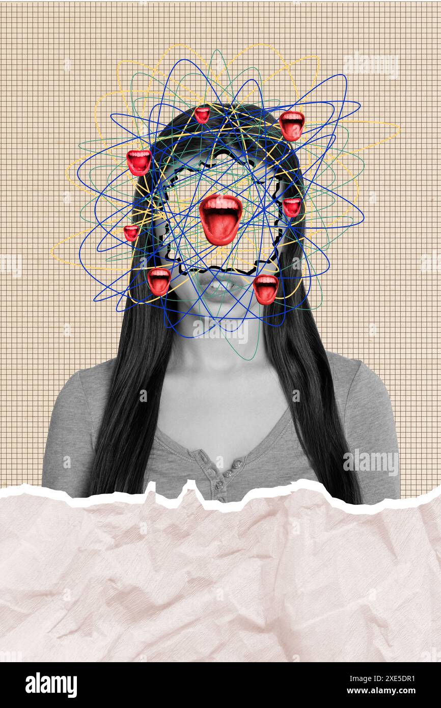 Trend artwork composite sketch image collage of portrait human face ...