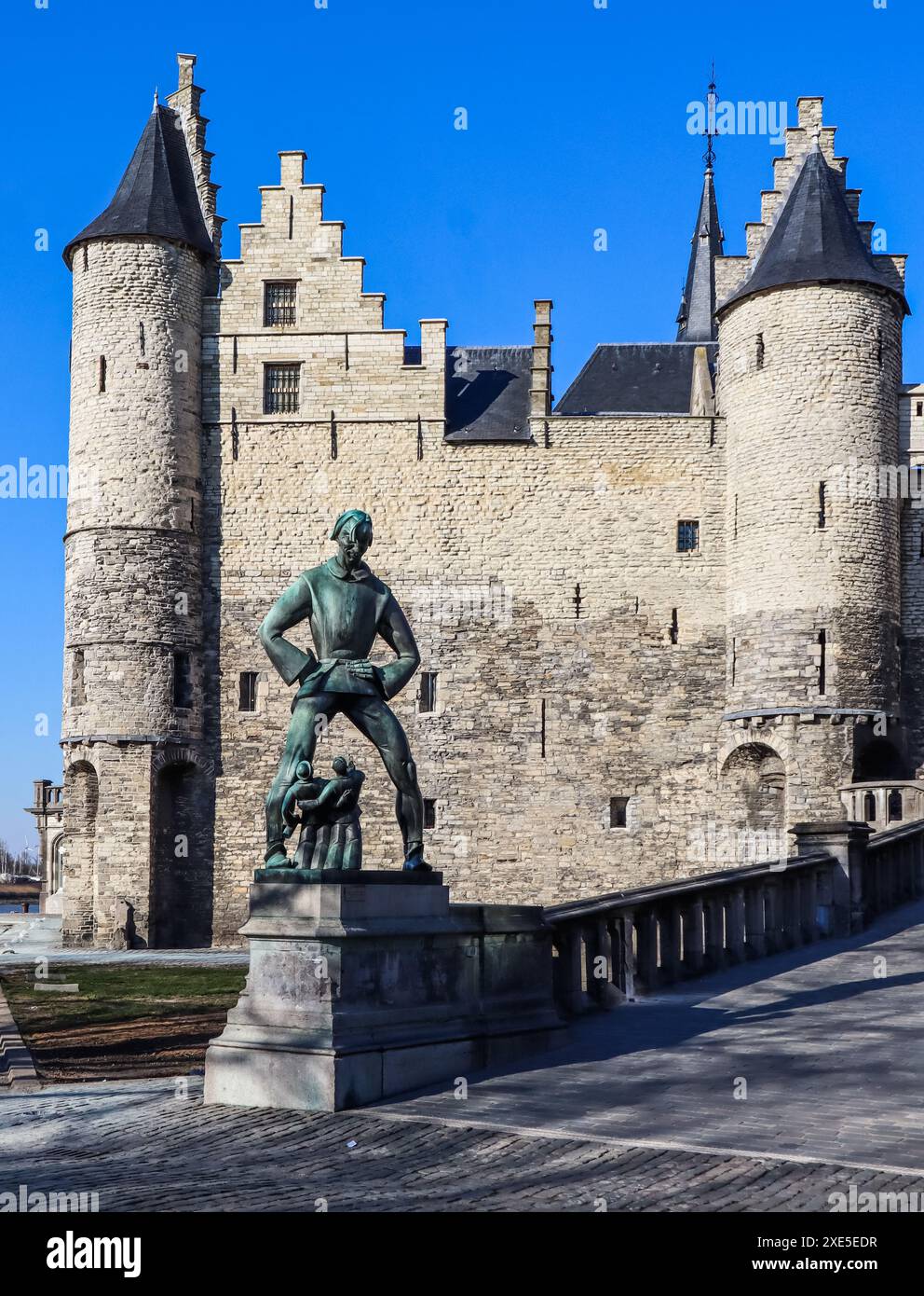 Medieval fortification Het Steen, The stone in Antwerp, Belgium ...