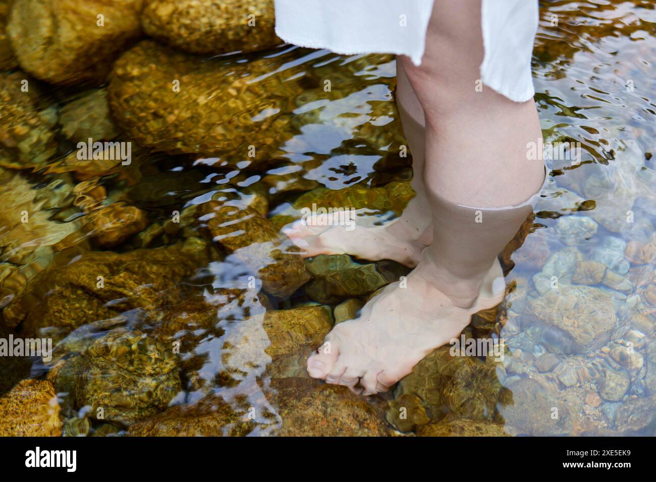 Woman feet in transparent hi-res stock photography and images - Alamy