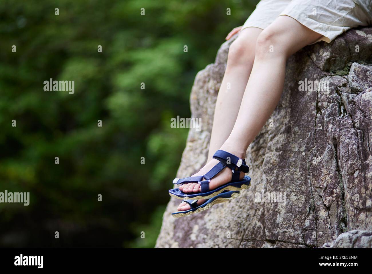 Womans feet in sandals hi-res stock photography and images - Alamy