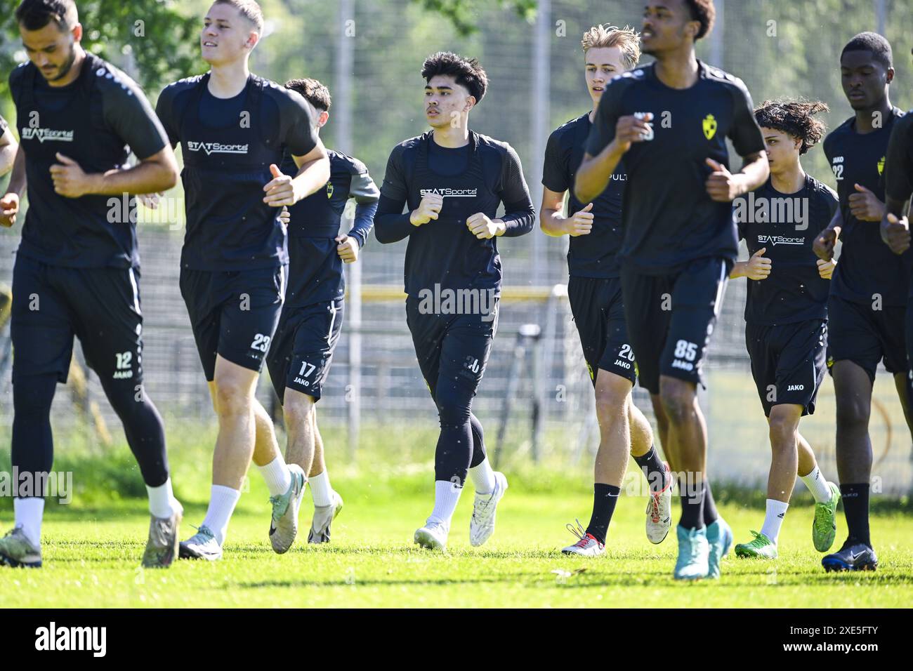 Lier, Belgium. 26th June, 2024. Lierse's goalkeeper Lennard Leyssens ...