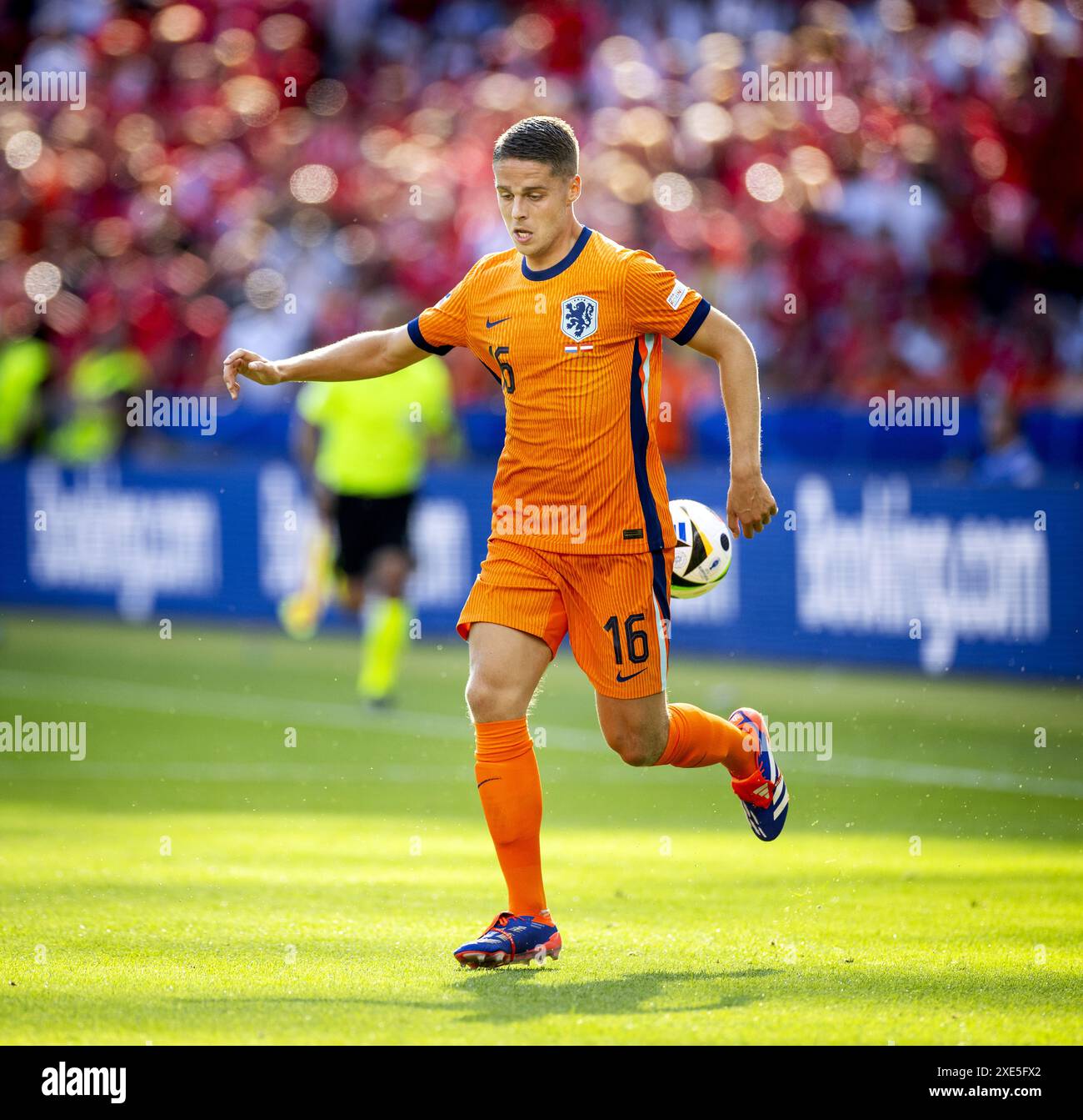 BERLIN - Joey Veerman during the UEFA EURO 2024 group D match between ...