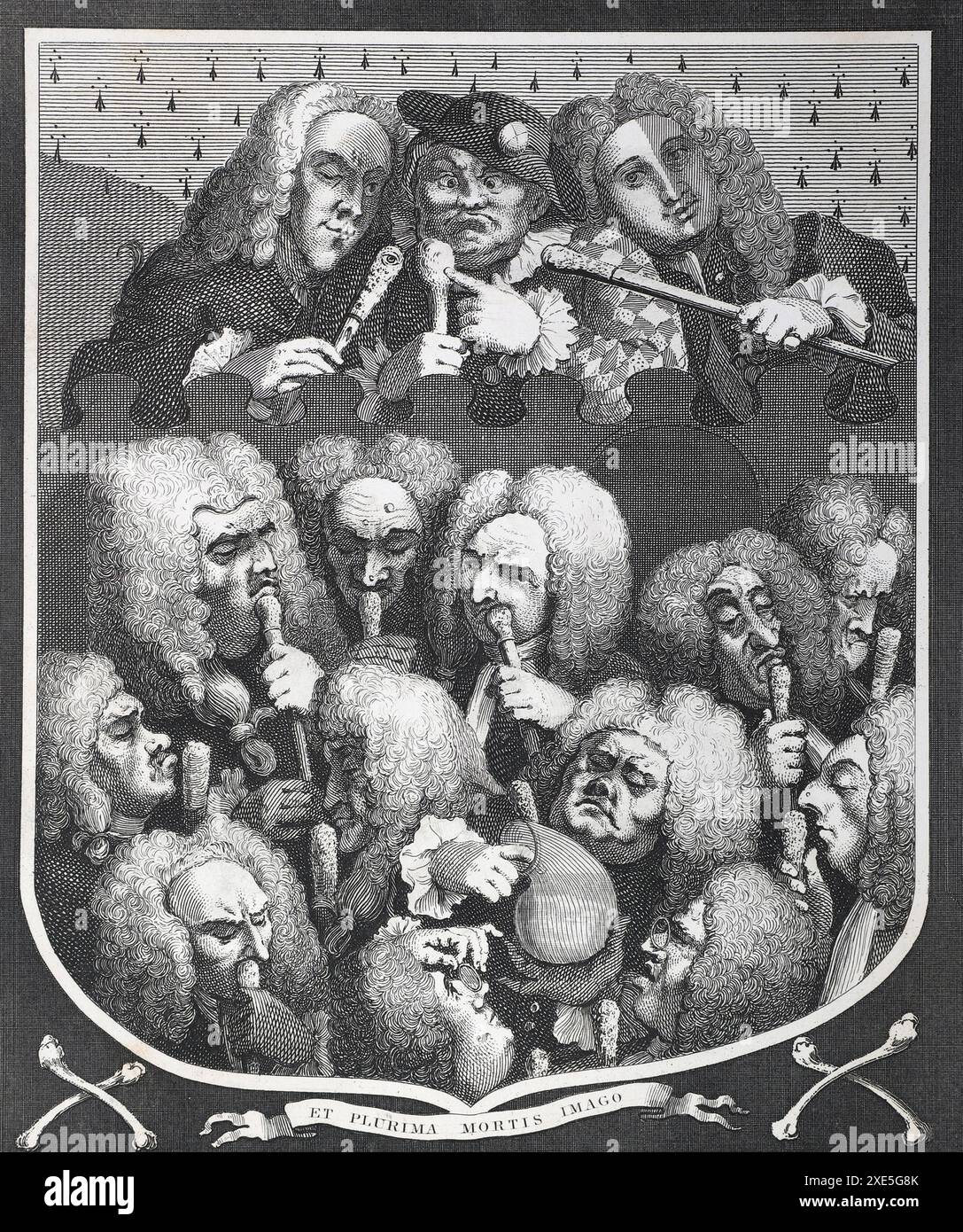 Engraving after William Hogarth: "Consultation of Physicians", a satire ...