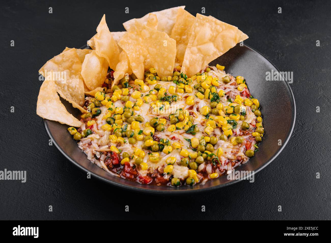 Mexican corn salsa in white bowl Stock Photo - Alamy
