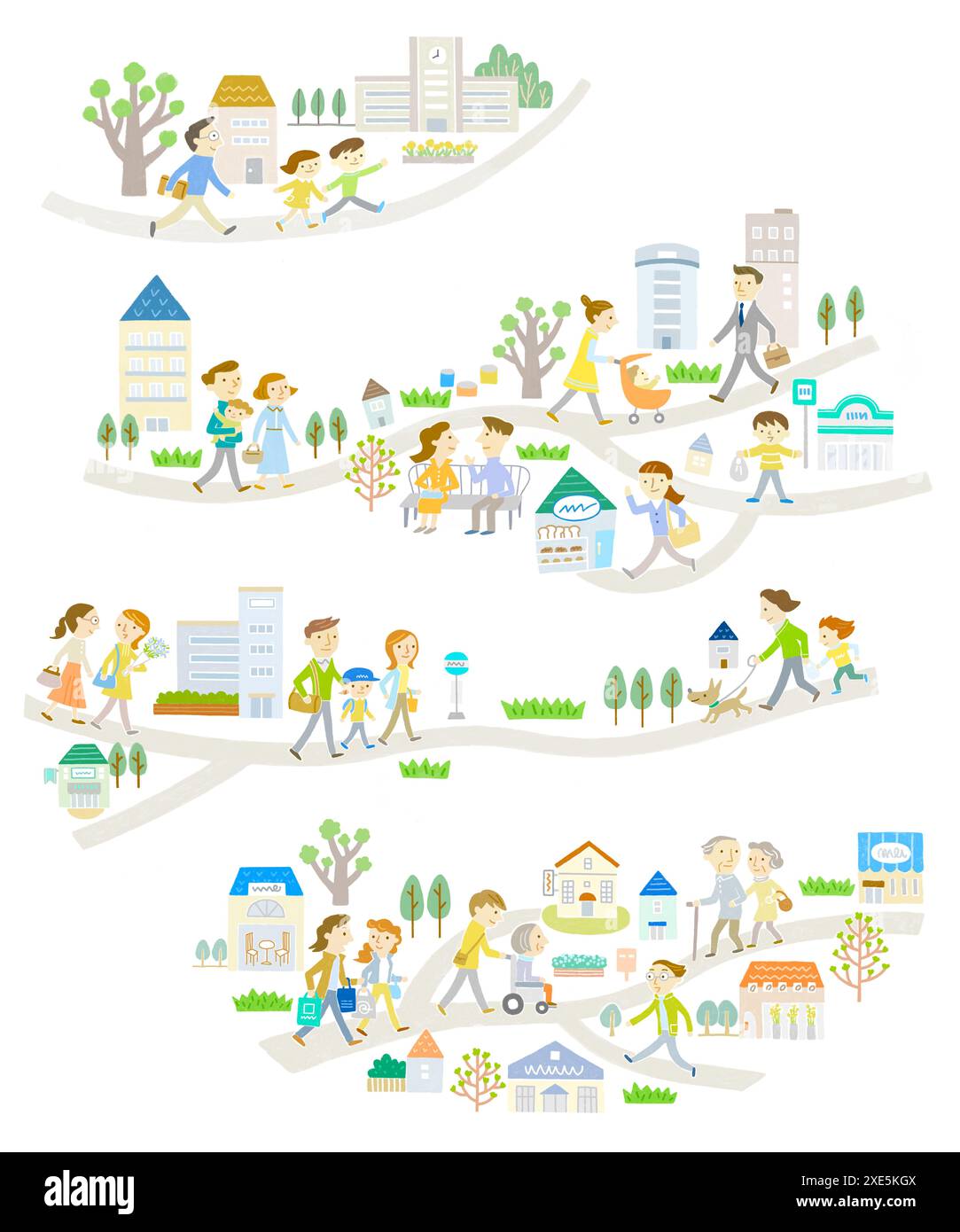 Easy-living town image Set Stock Photo - Alamy