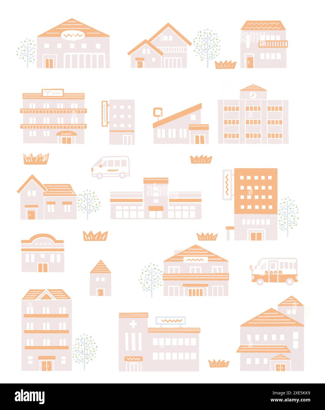 Light-coloured building set for backdrop Stock Photo - Alamy