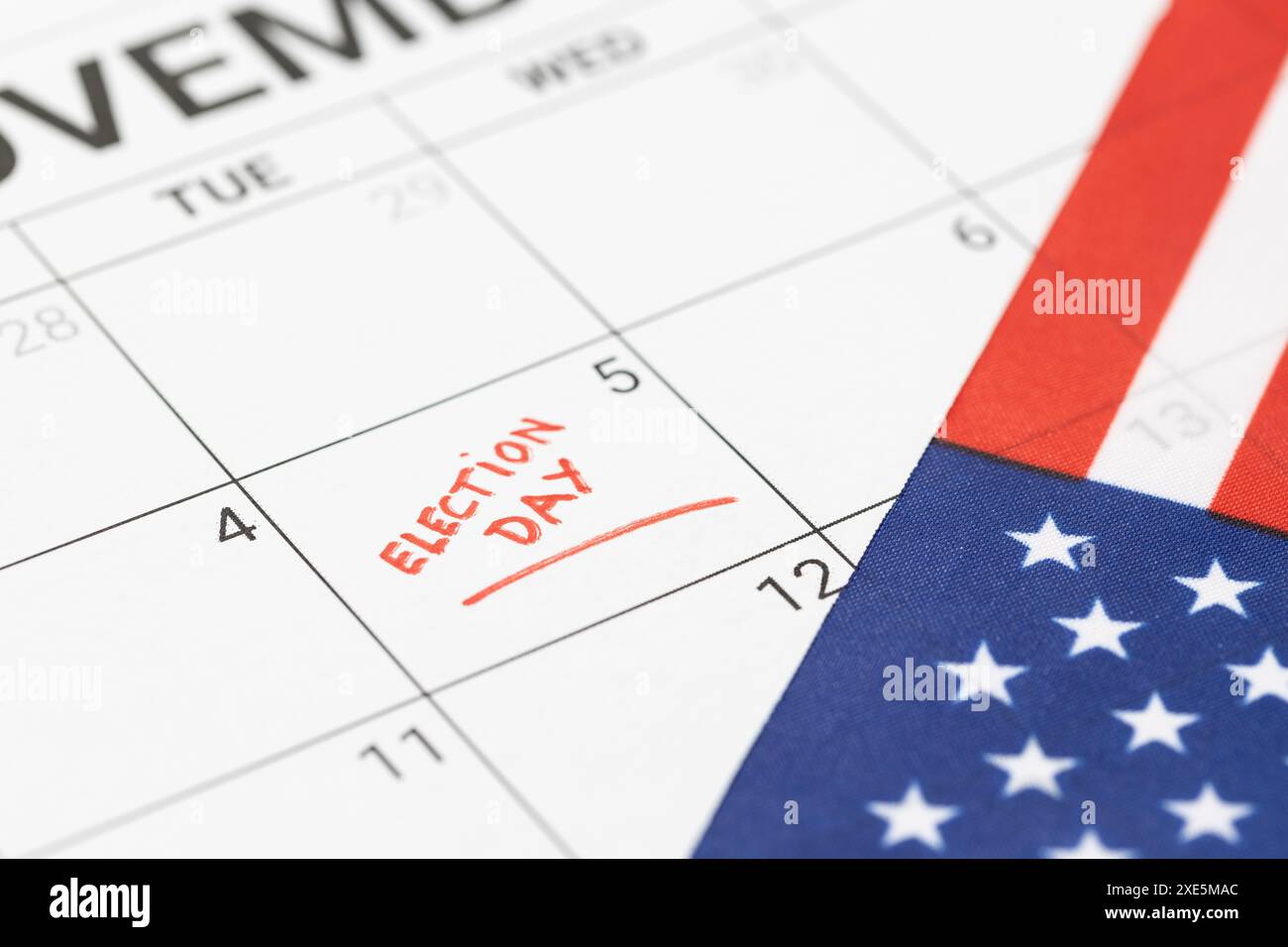 Election day November 5th calendar date mark Stock Photo - Alamy