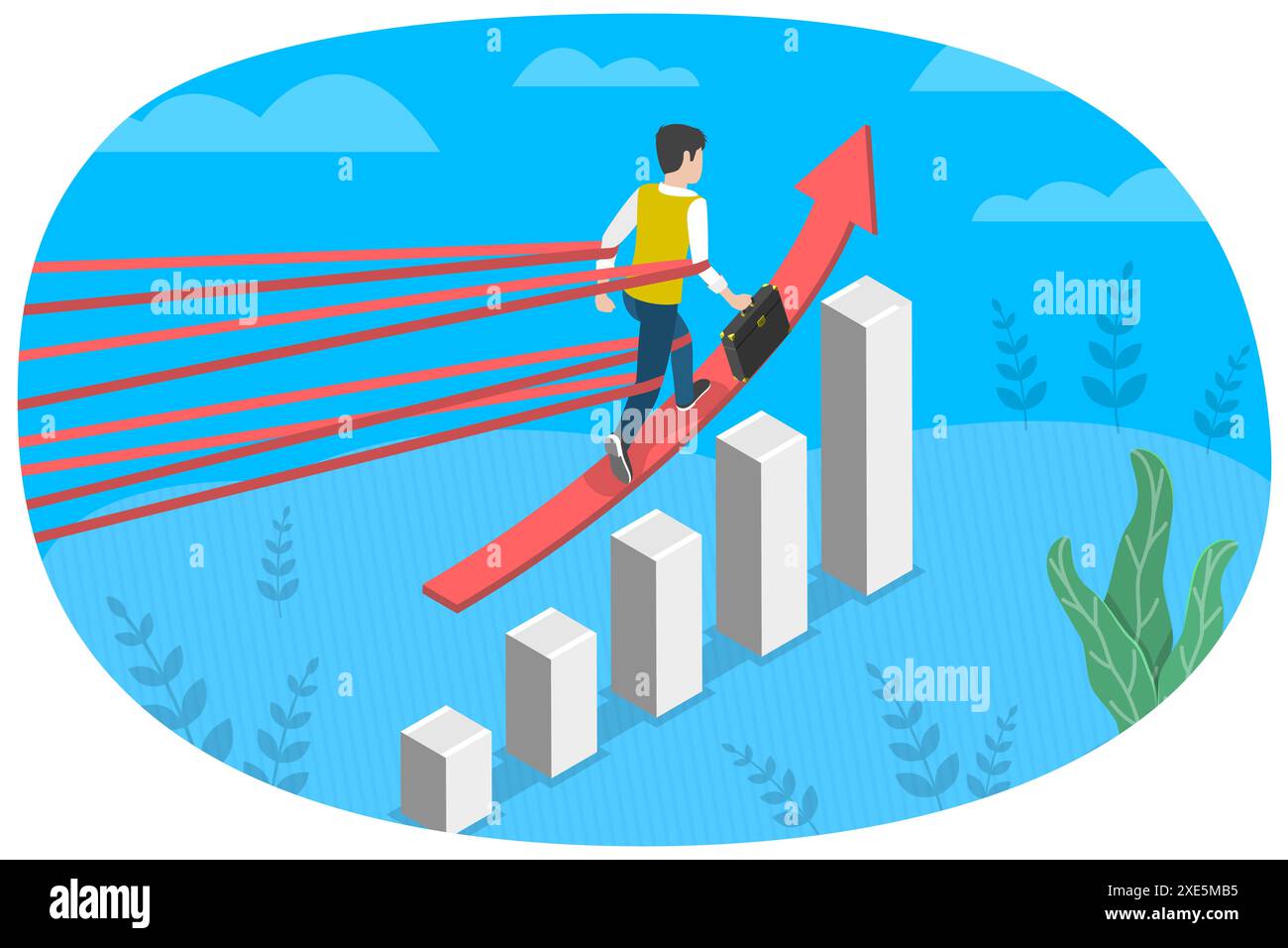 3D Isometric Flat Conceptual Illustration of Business Obstacles, Career ...