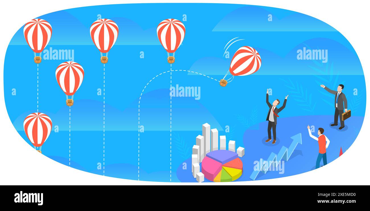 3D Isometric Flat Conceptual Illustration of Business Strategy ...