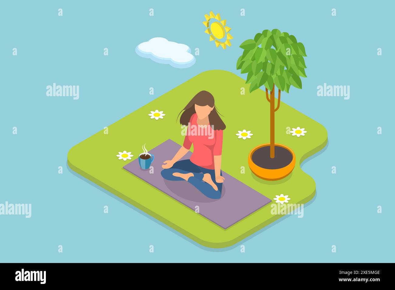 3D Isometric Flat Conceptual Illustration of Holistic Therapy ...