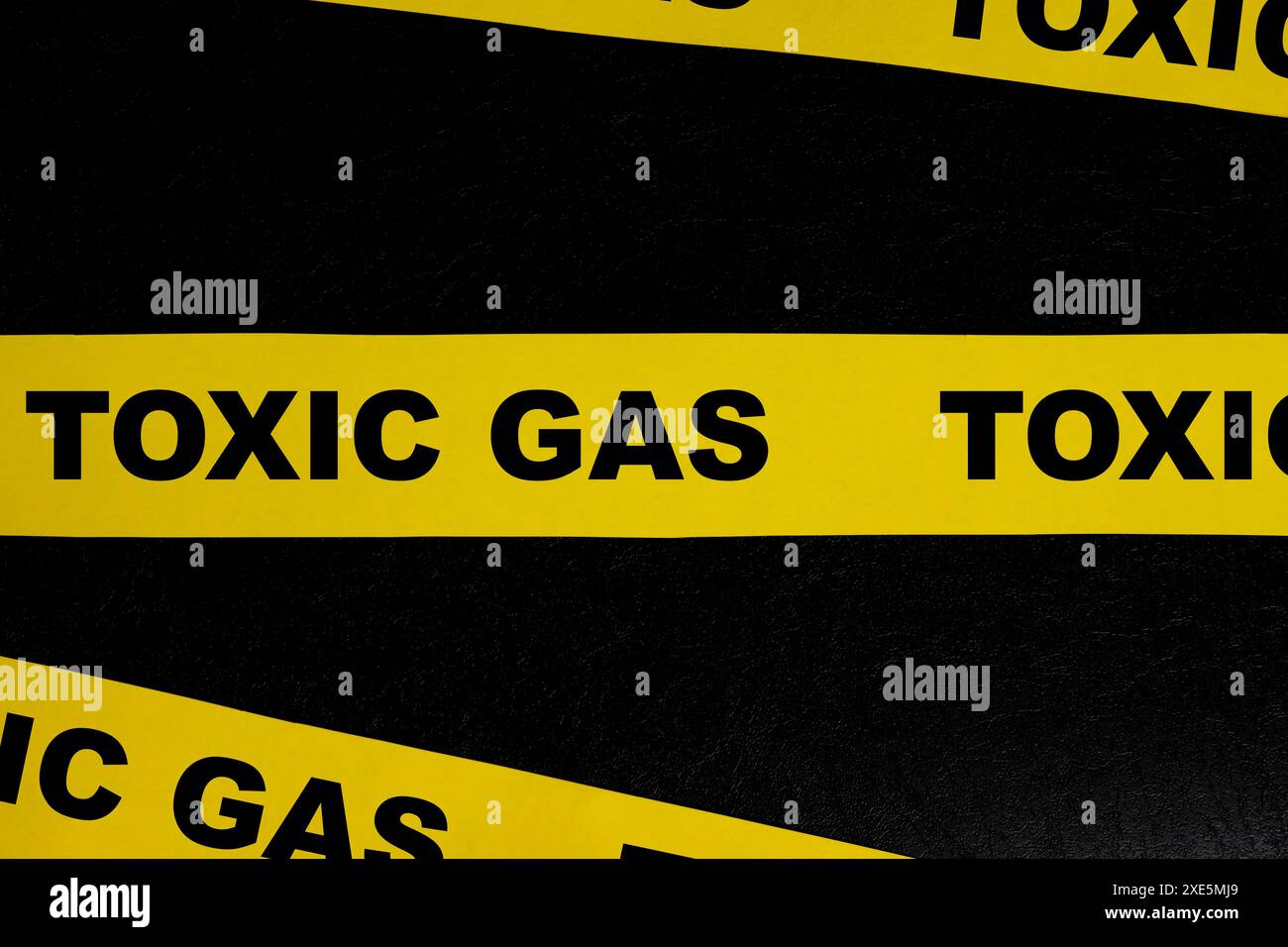 Toxic gas or fumes caution danger and warning concept. Yellow barricade ...
