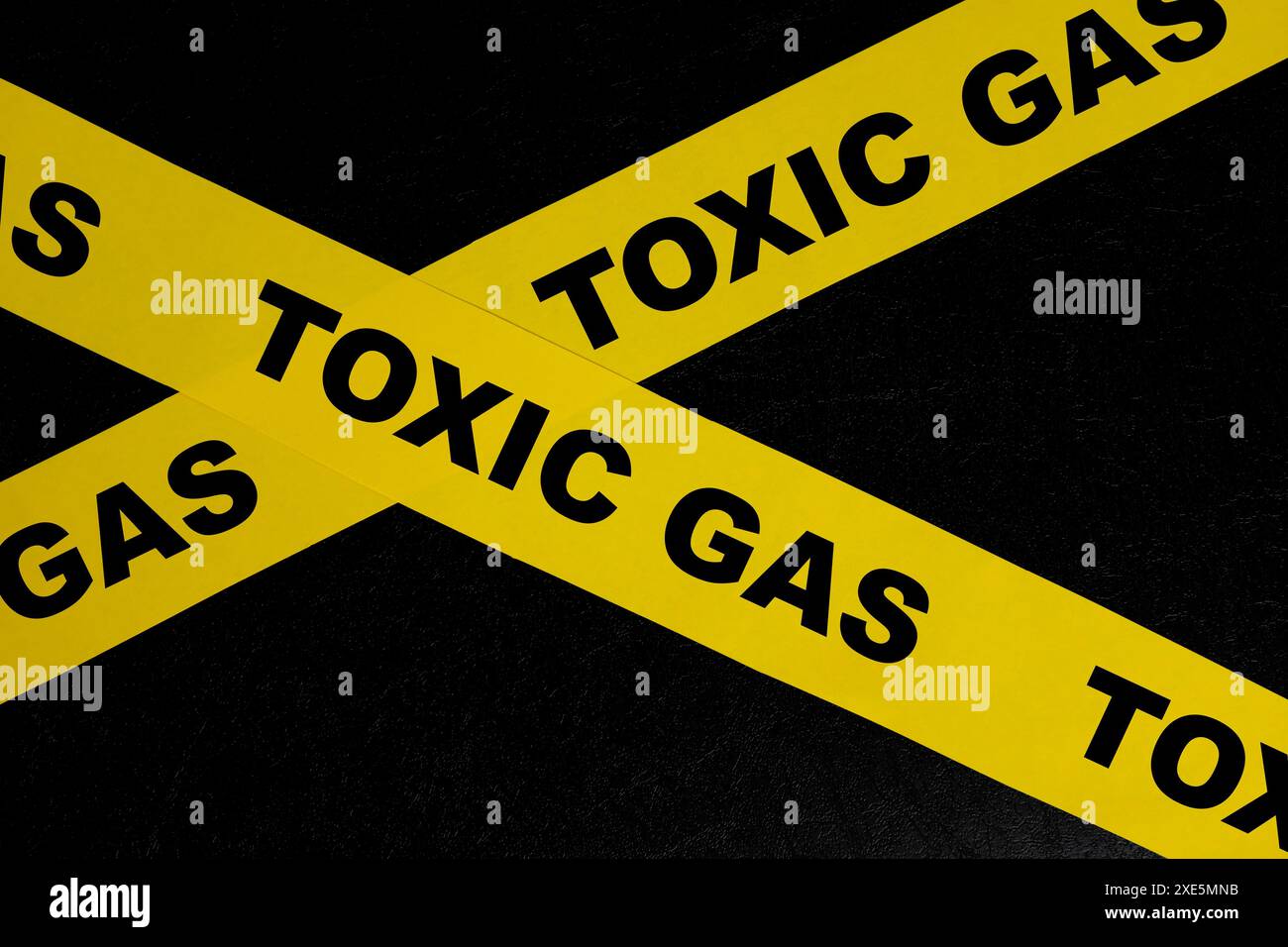 Toxic gas or fumes caution danger and warning concept. Yellow barricade ...