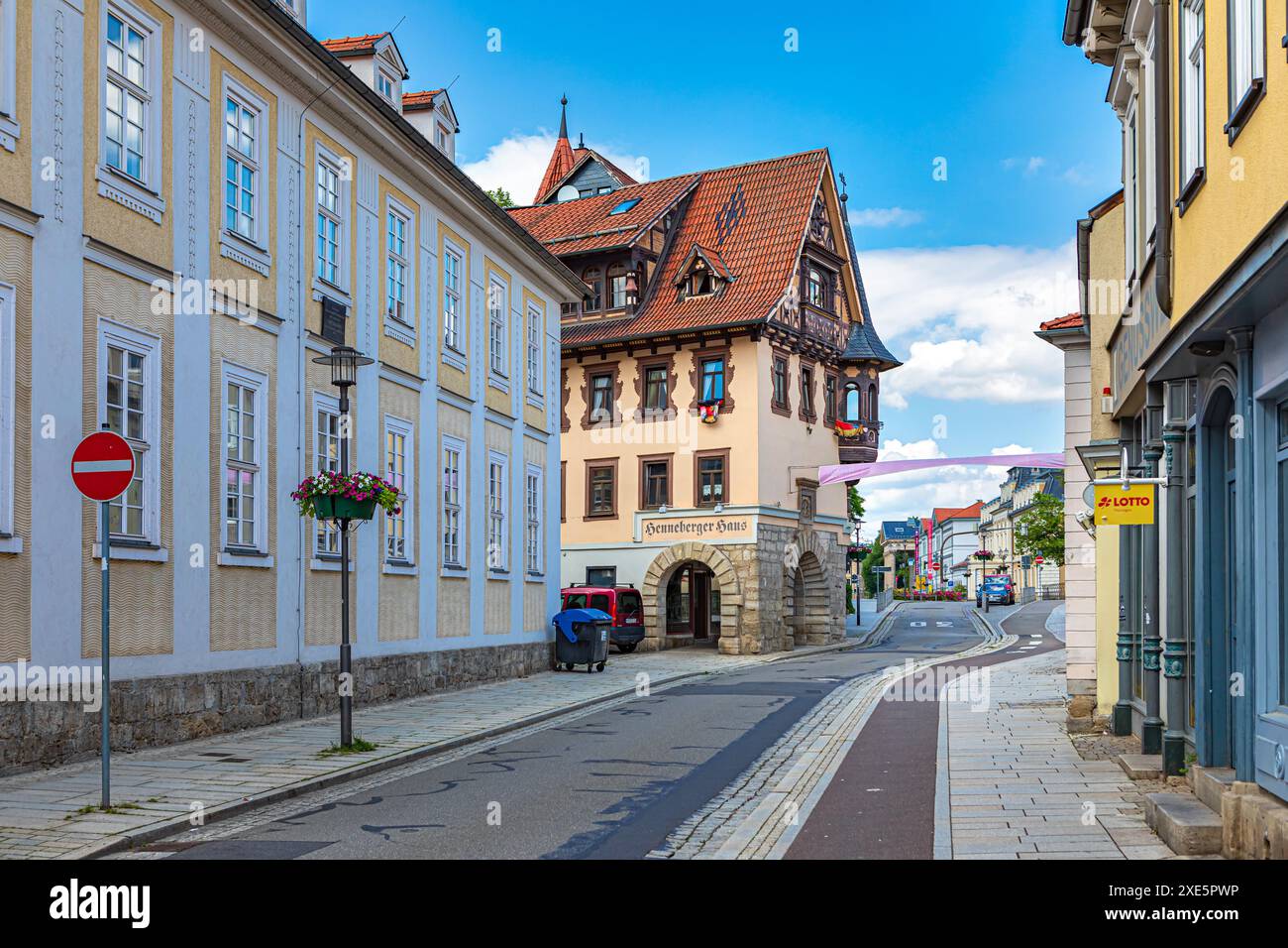 MEININGEN, THURINGIA, GERMANY - CIRCA JUNE 2024: The Henneberger Haus ...