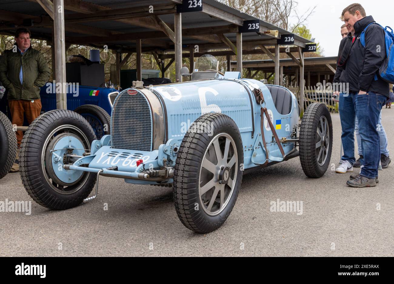 Stephen Rettenmaier's 1930 Bugatti Type 35B in the paddock area at the ...