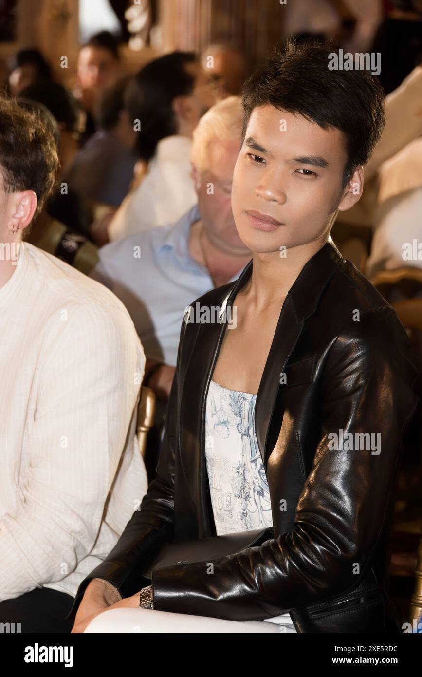 Paris, France. 25th June, 2024. Model and actor Jeremy Bellet attends ...