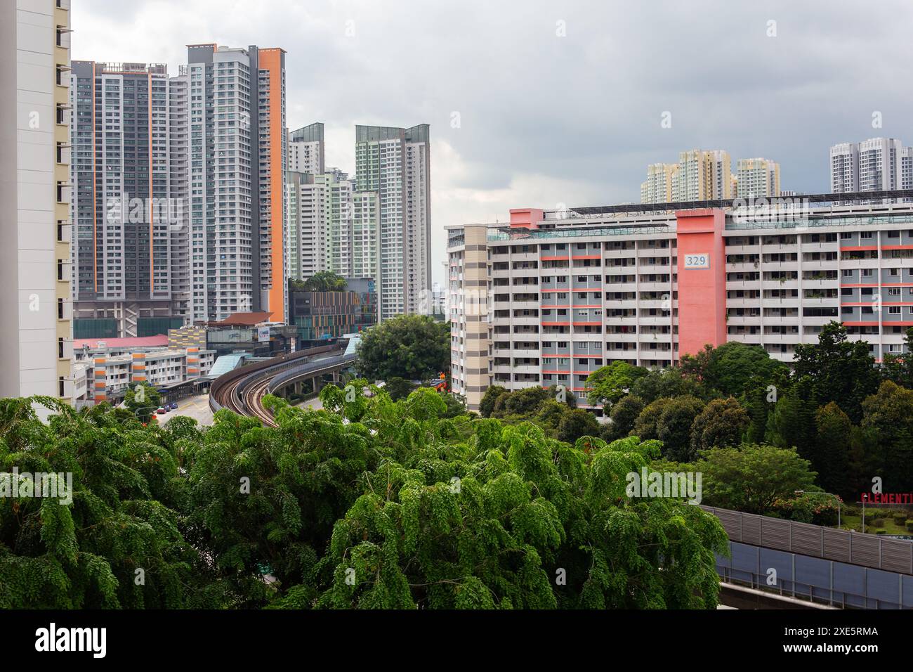 Clementi precinct, infrastructure of HDB residential housings, train ...