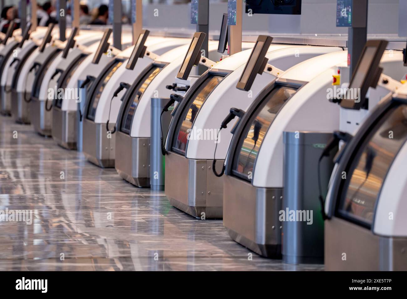 Gardermoen 20240621. Here are the new check-in machines at Oslo Airport ...