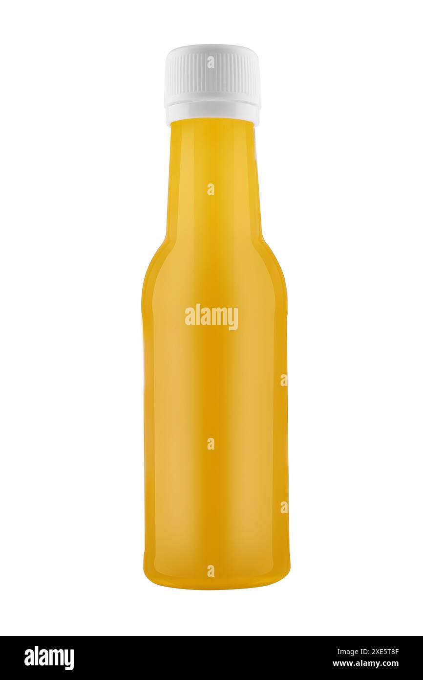 Yellow mustard squeeze bottle container isolated Stock Photo - Alamy