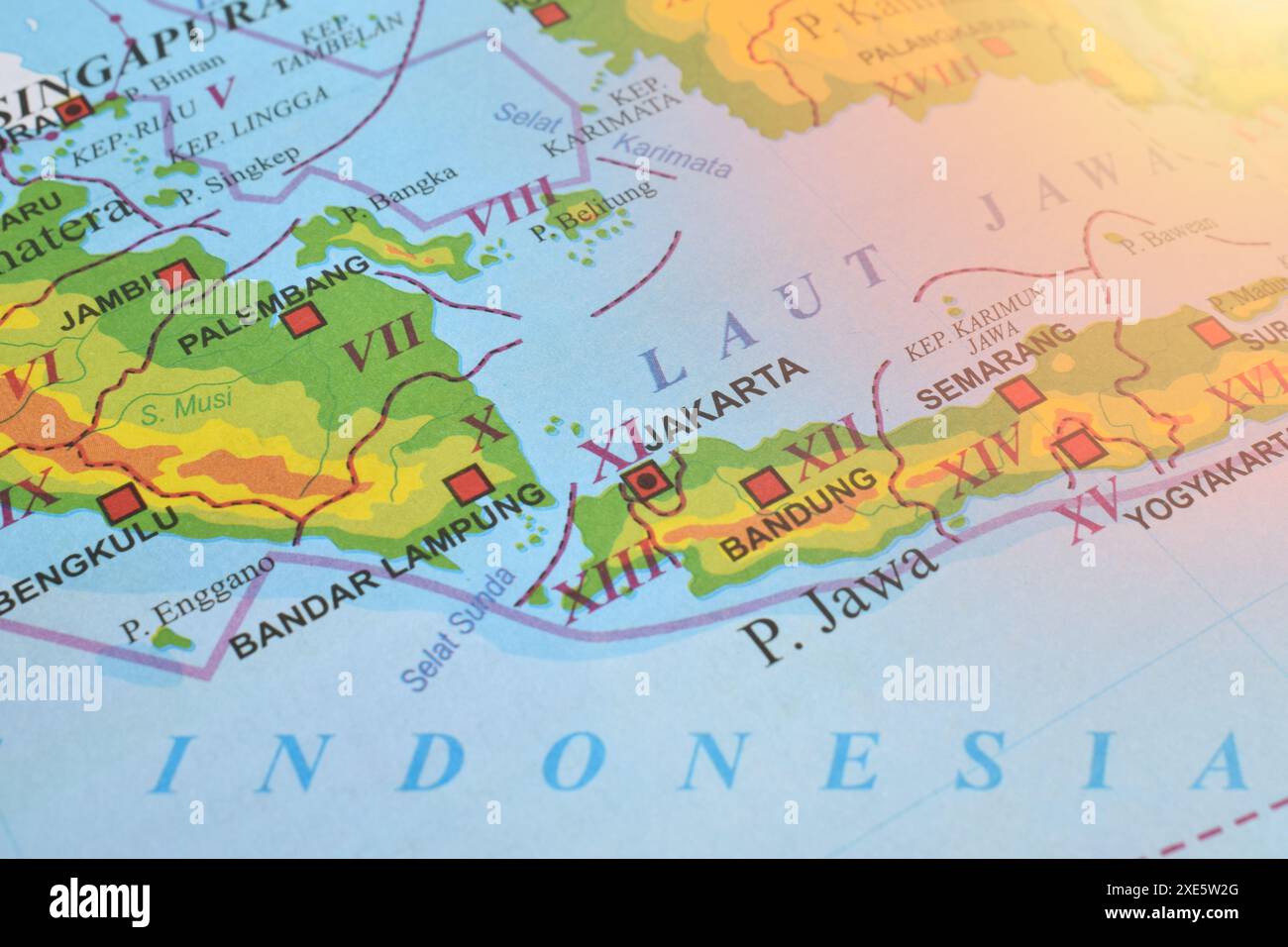 Map of Jakarta. DKI Jakarta is the capital city of Indonesia, located ...