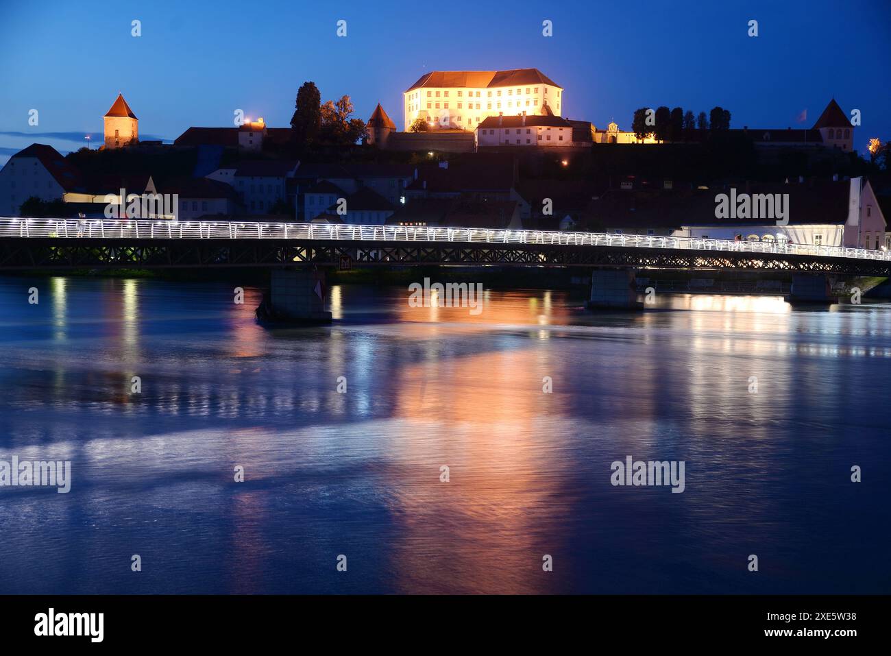 Evening on the Drava in Ptuj Stock Photo - Alamy