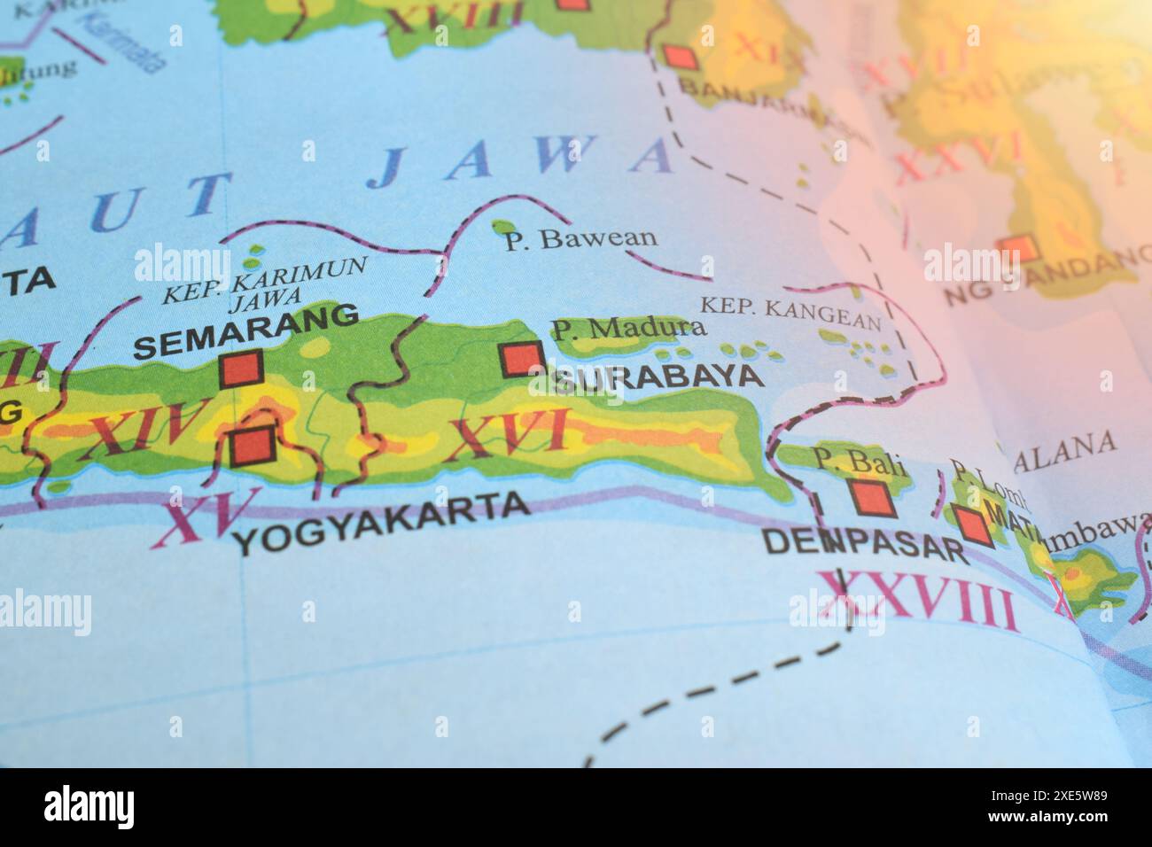 Surabaya map hi-res stock photography and images - Alamy
