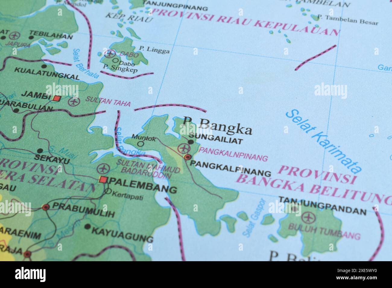 Pangkalpinang map hi-res stock photography and images - Alamy