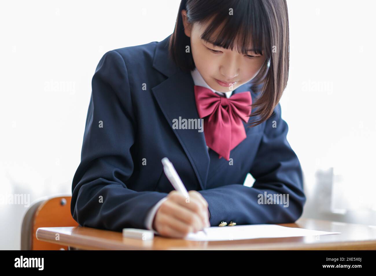 Student taking a class Stock Photo - Alamy