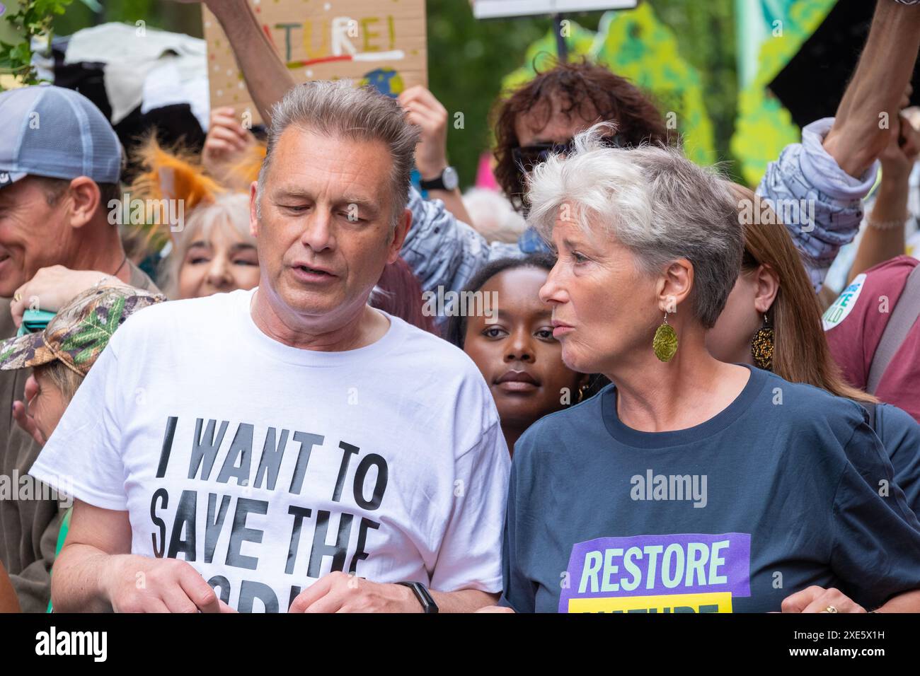 London, UK. 22nd June 2024. Emma Thompson and Naturalist Chris Packham ...