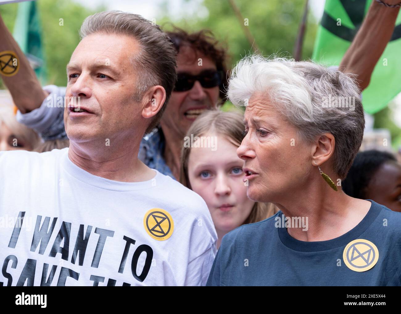 London, UK. 22nd June 2024. Emma Thompson and Naturalist Chris Packham ...