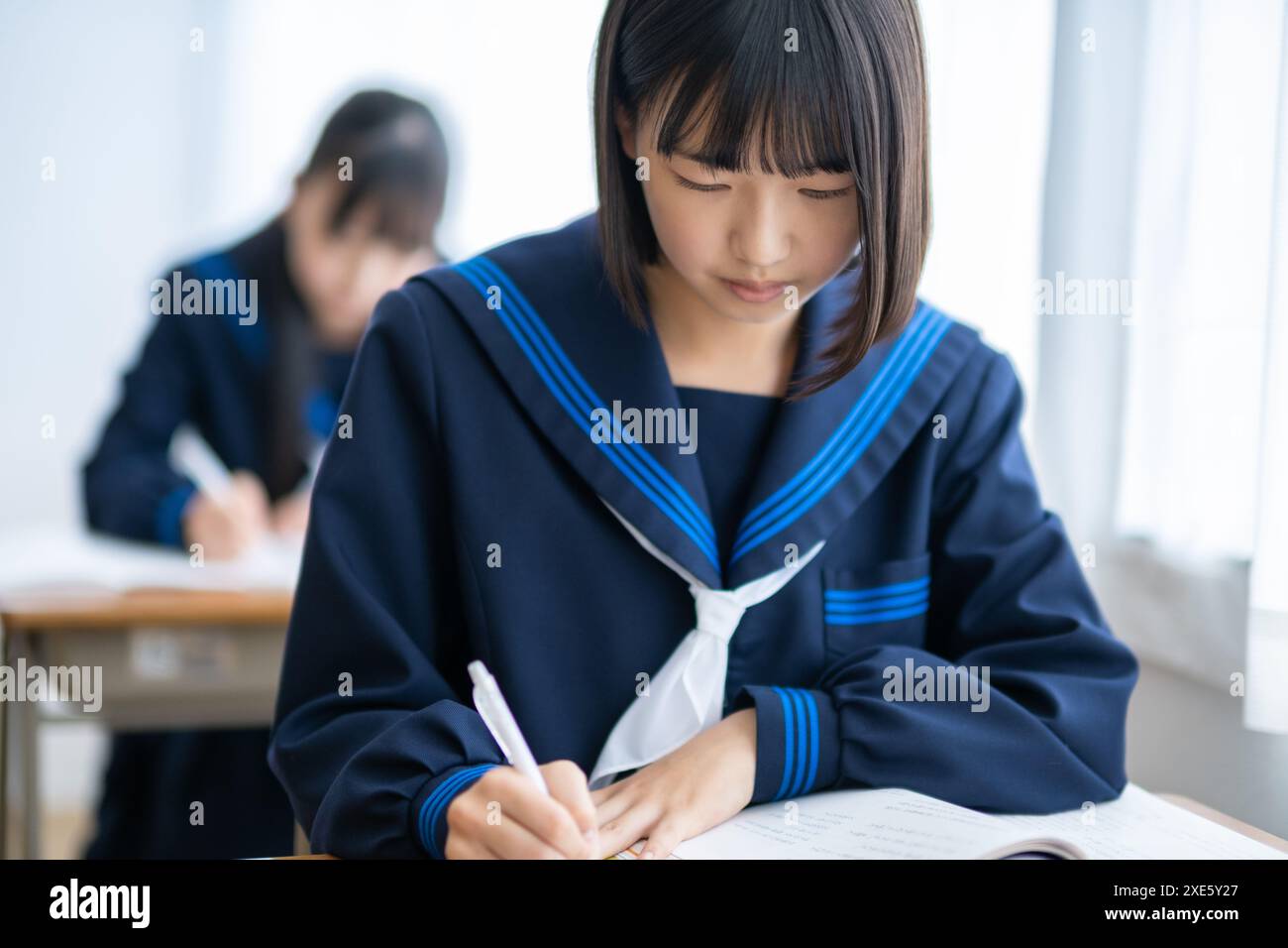 Student taking a class Stock Photo - Alamy
