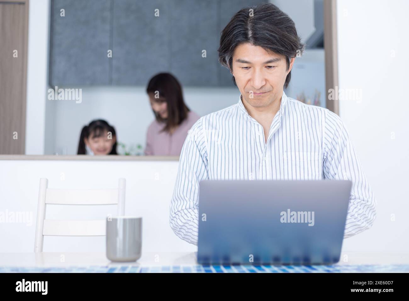 A man working remotely Stock Photo - Alamy