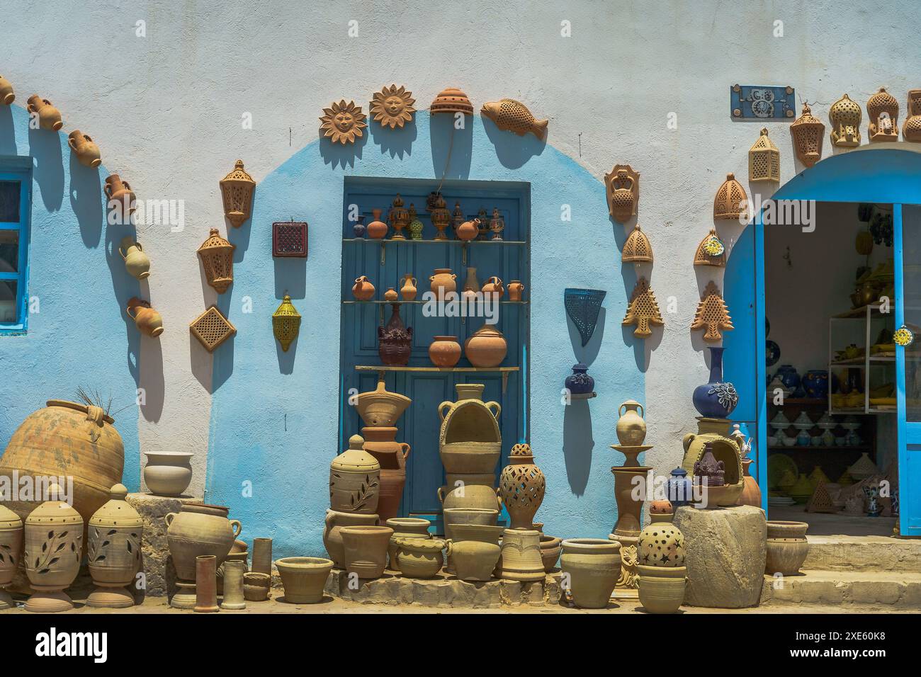 An exhibition of pottery artifacts and some pottery artifacts are ...