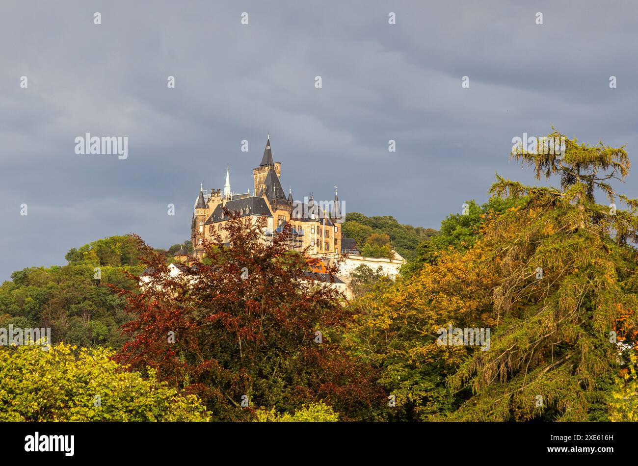 View of Wernigerode Castle Harz Stock Photo - Alamy