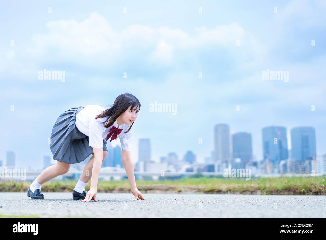 High school students running Stock Photo - Alamy