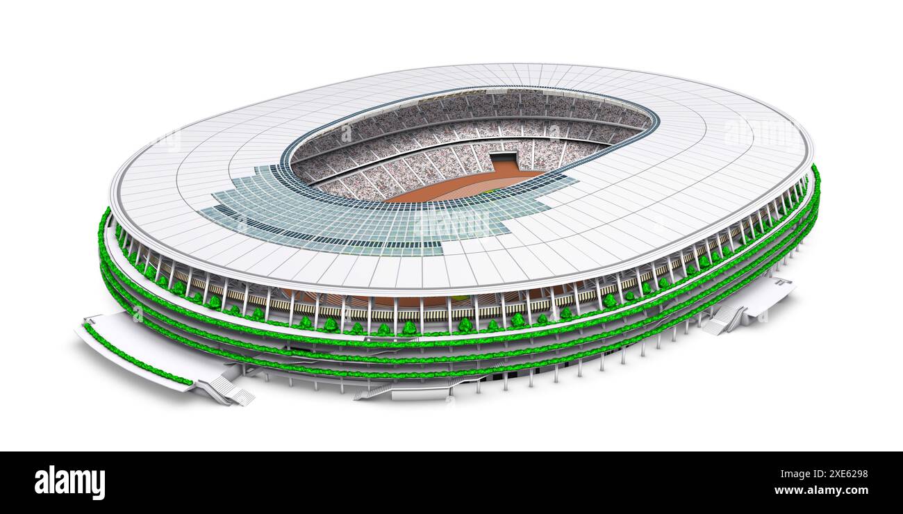 Outdoor athletics stadium Cut Out Stock Images & Pictures - Alamy