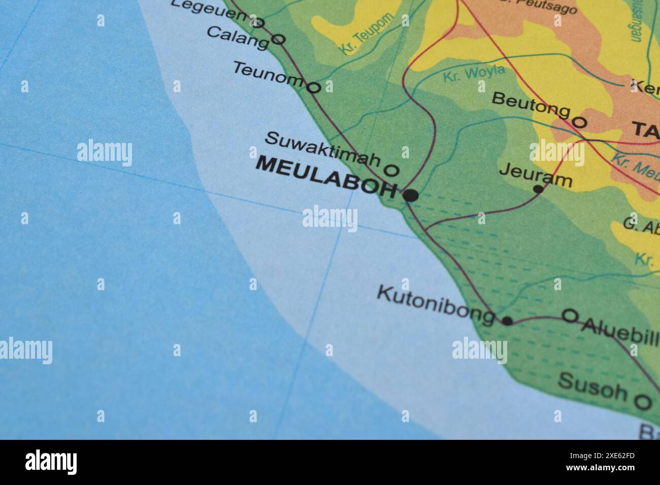 Map of Meulaboh City, is the capital of West Aceh Regency, Aceh ...