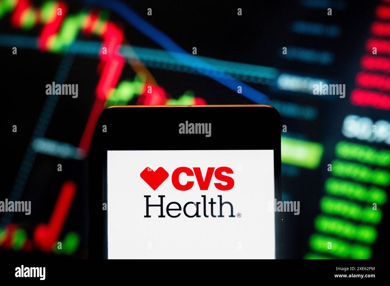 In this photo illustration, the American healthcare company that owns ...