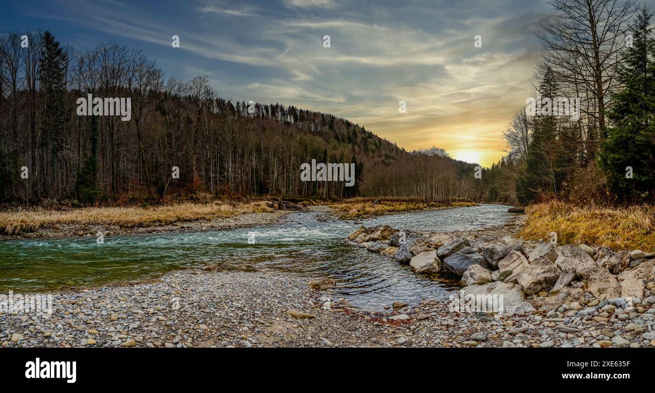 mountain world, country, land, grass, river view, alpine, karwendel ...