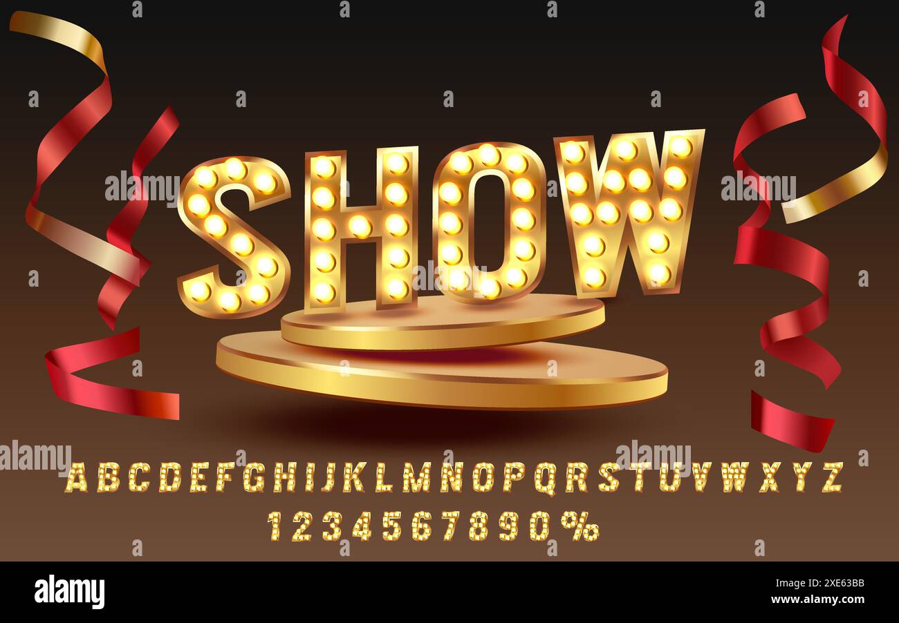 Show font set collection, letters and numbers symbol. Vector Stock ...