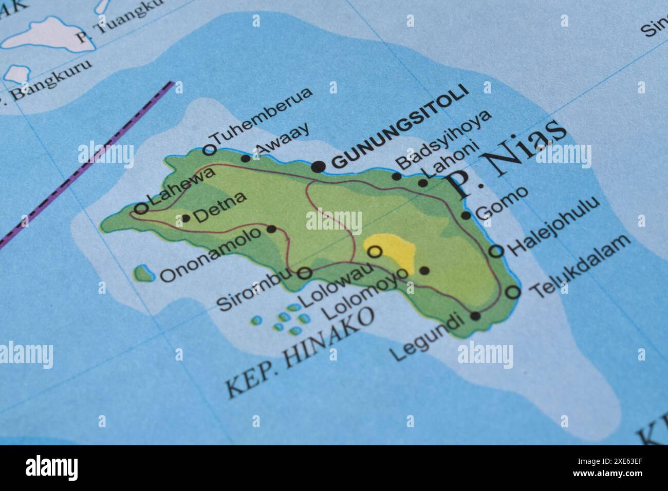 Map of Gunungsitoli City, is a city on Nias Island, North Sumatra ...