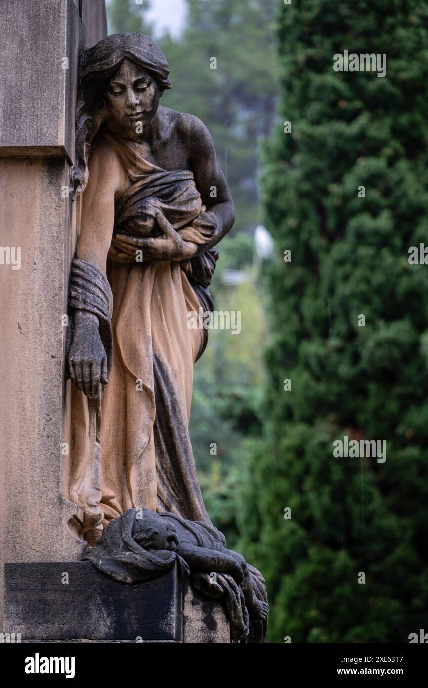 Sculptural set of the memorial tomb owned by the Rullan Pastor family ...
