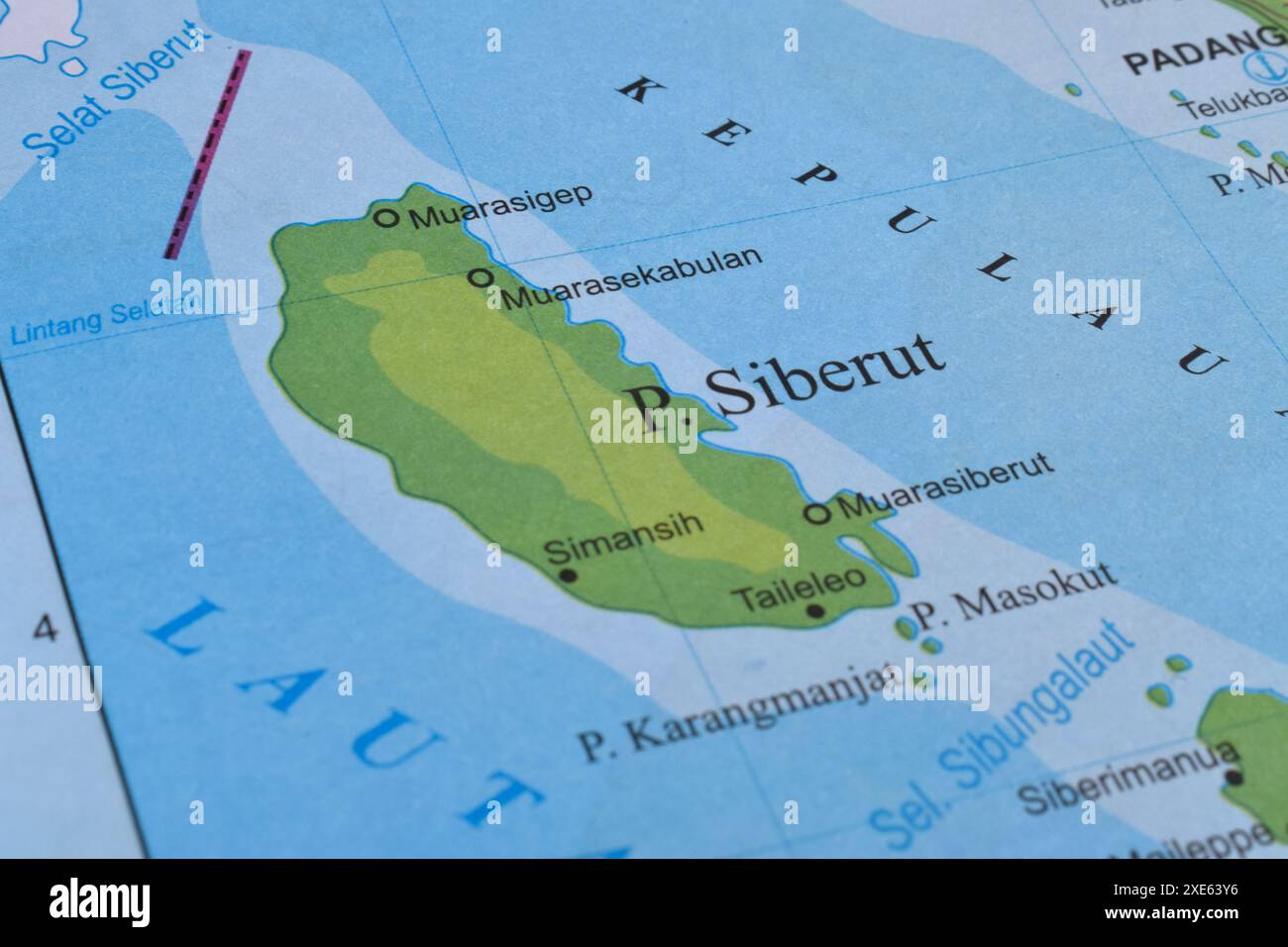 Map of Siberut Island, is the largest and northernmost island of the ...