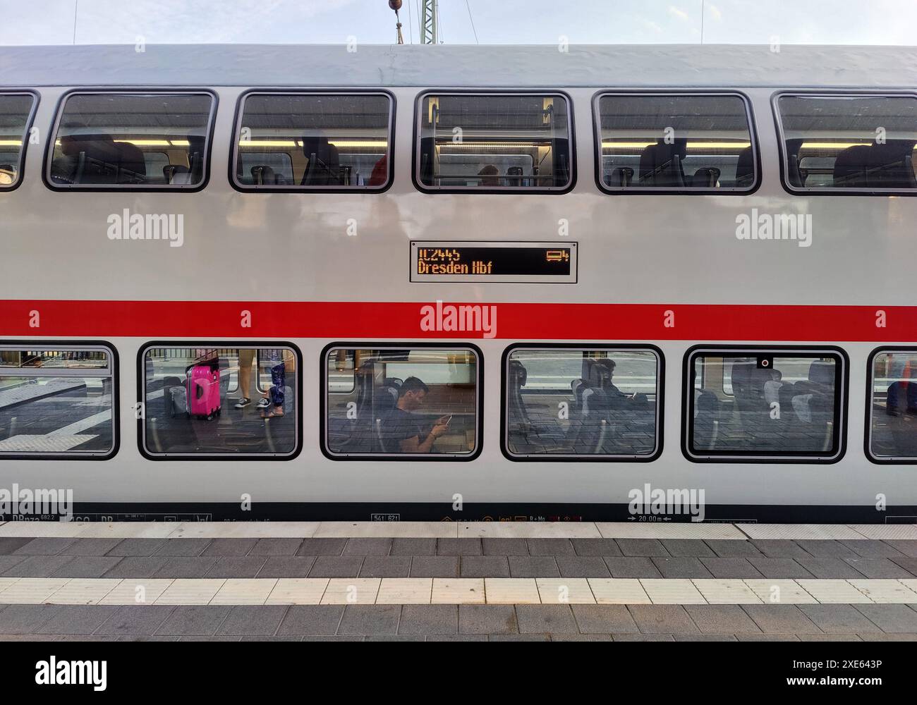 Double-storey Intercity in the main station, Dortmund, North Rhine ...