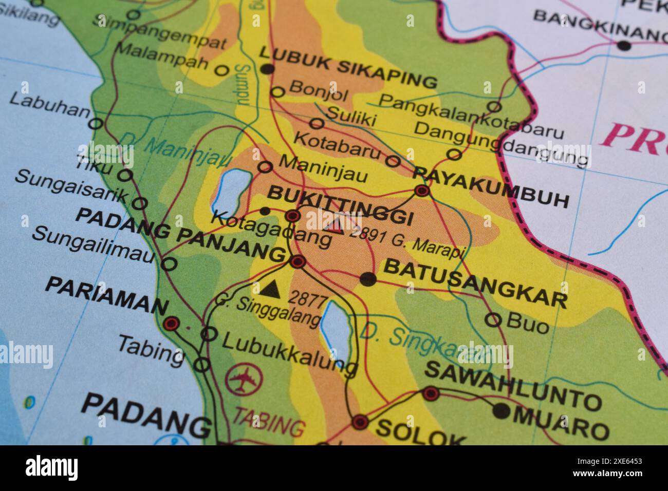 City Map of Bukittinggi City, located in West Sumatra Province ...