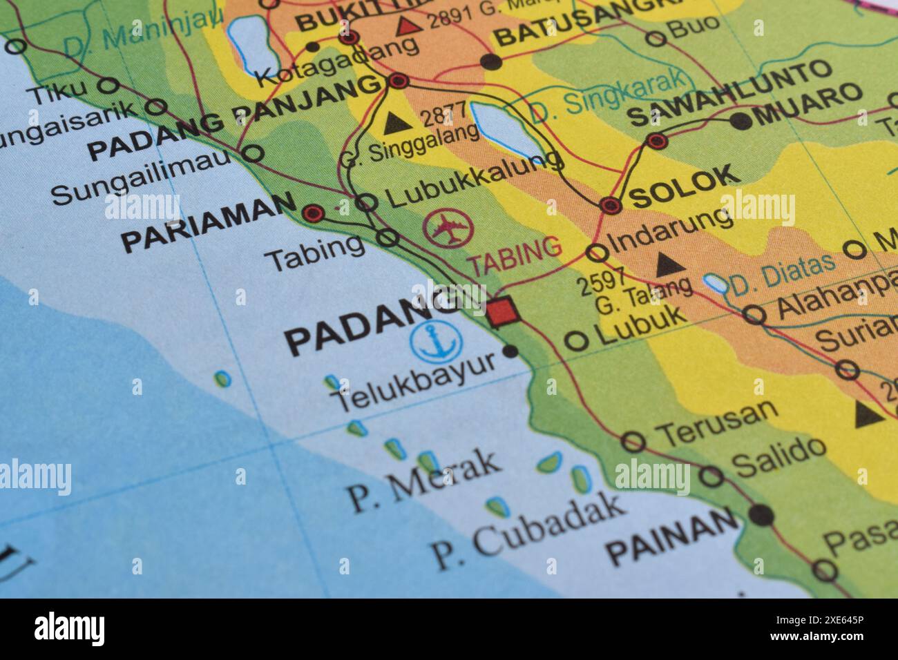 Map of Padang City, the capital of West Sumatra Province which is ...