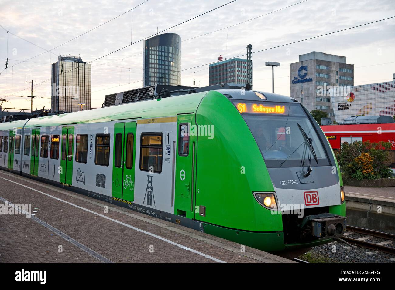 Central station with local train S1 to Solingen Hbf, Dortmund, Ruhr ...