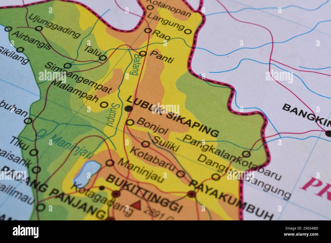 Map of Lubuk Sikaping, is a sub-district which is also the capital of ...