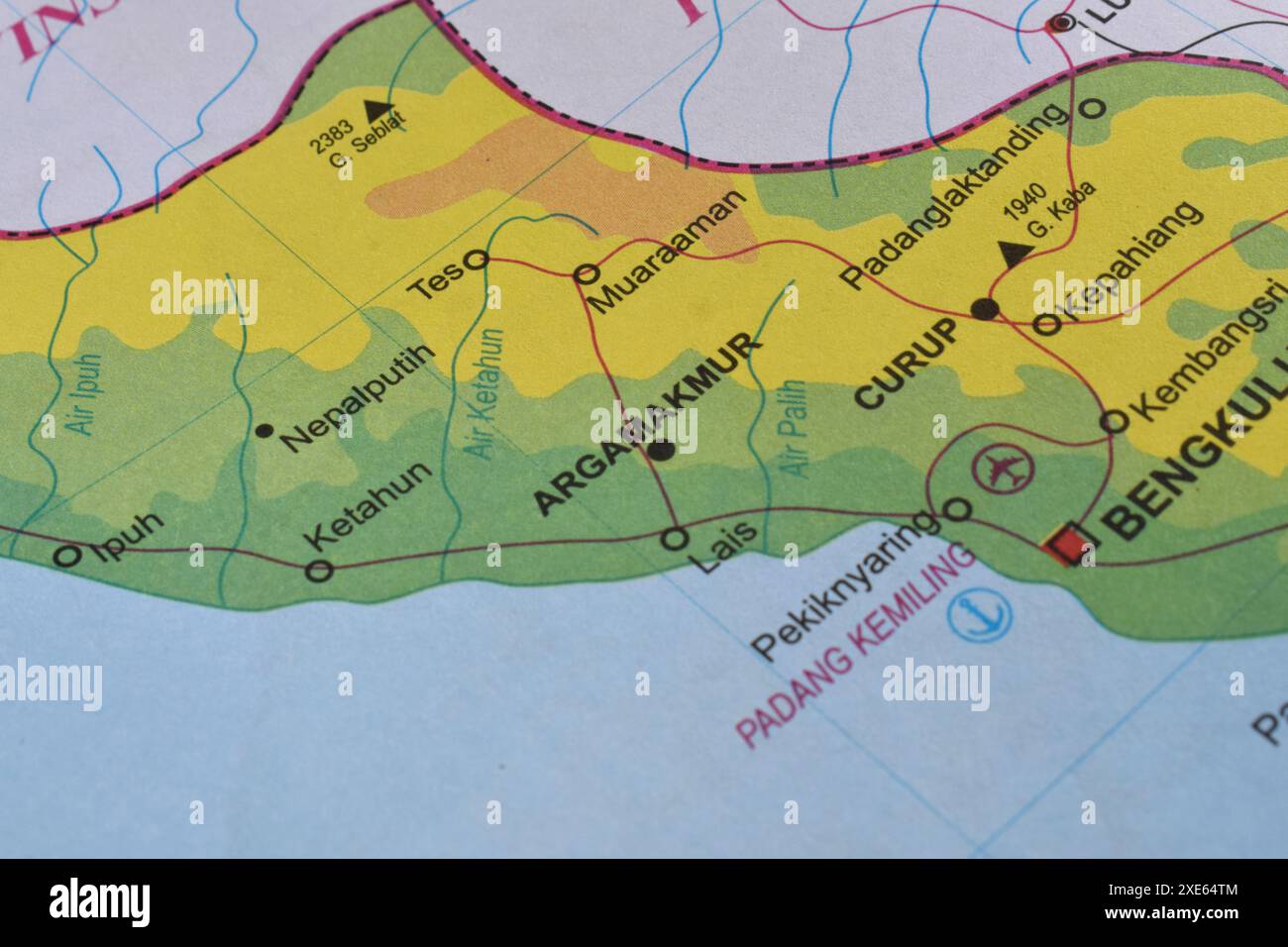 Map of Arga Makmur City, the capital of North Bengkulu, Bengkulu ...