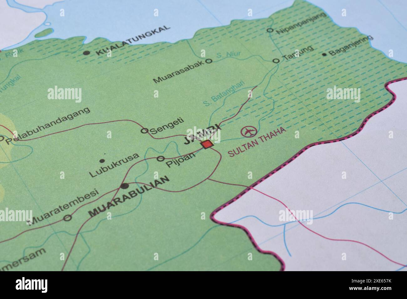Map of Jambi City, is the capital of Jambi province, Indonesia Stock ...